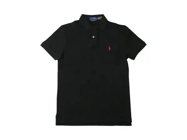 Polo Ralph Lauren Shortsleevelim Fitesh Polo - Polo Black